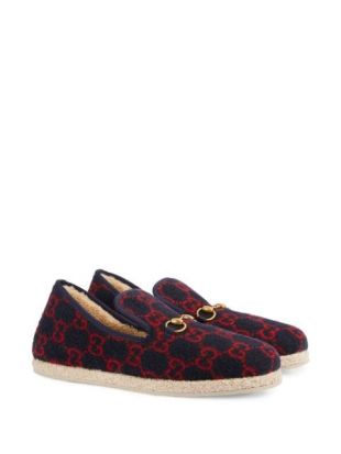 Gucci - Red Wool Loafers Shoes