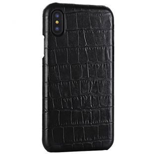Aroko - iPhone X/XS Genuine Leather (Crocodile Texture) Case Cover Real ...