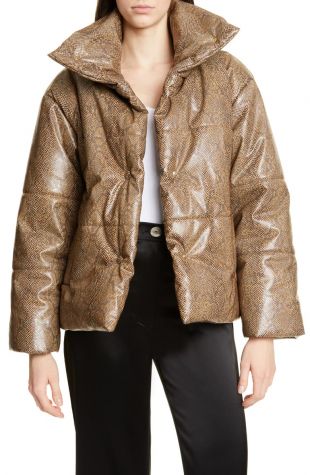 hide - Snake Print Puffer Jacket0