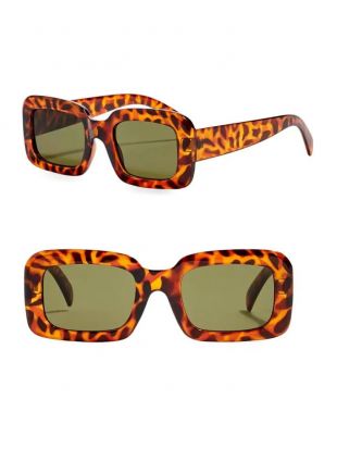 Topshop - Willis Chunky Rectangle Tortoise Shell Sunglasses