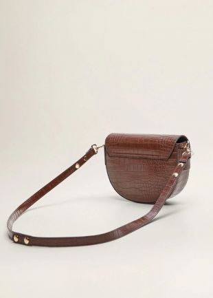 Mango - Brown Croc Bag