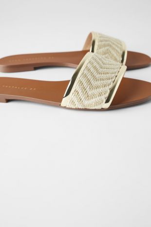 Zara - Flat Natural Sandal