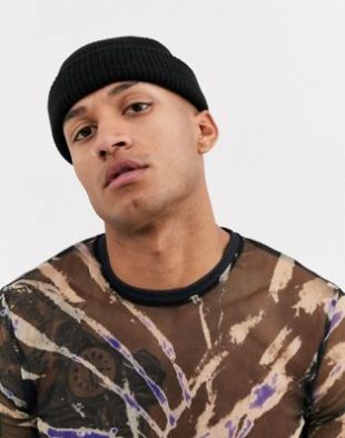 Asos - Black fisherman Beanie