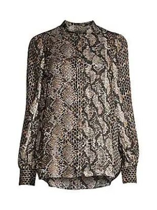Elie Tahari - Elizabeth Python-Print Strech-Silk Blouse