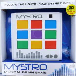 MYSTRO Electronic Musical Brain Game Tunes Lights Sounds Memory 20 Songs