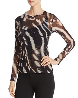 Max Mara - Max Mara Helga Printed Sheer Top | Bloomingdale's