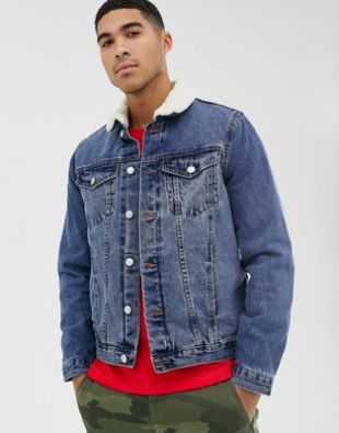 New Look - Fleece lined denim jacke