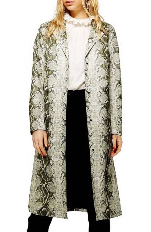 Topshop - Snake Print Coat