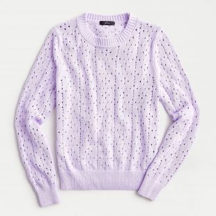 J Crew - Point Sur Allover Pointelle Crewneck Sweater