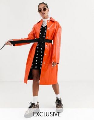 Collusion - COLLUSION high shine mac in orange | ASOS