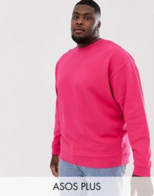ASOS DESIGN - ASOS DESIGN Plus oversized sweatshirt in bright pink | ASOS