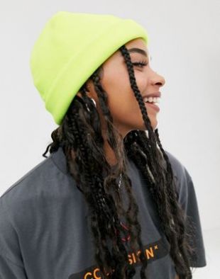 ASOS DESIGN - ASOS DESIGN felt fisherman beanie hat in neon yellow | ASOS