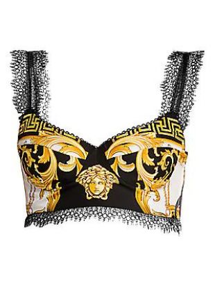 Versace - Rodeo Queen Silk Twill Printed Bra