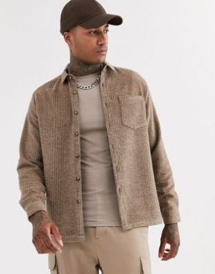 ASOS DESIGN - ASOS DESIGN regular check shirt in brown | ASOS