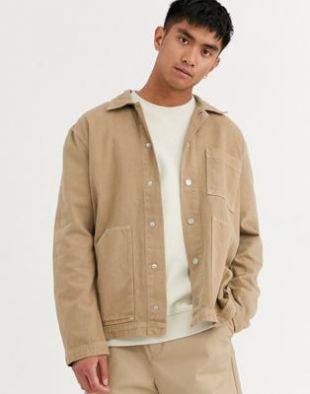 Weekday - Weekday Jess Desert denim jacket in beige | ASOS