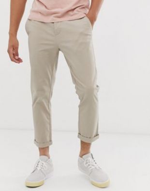 ASOS DESIGN - ASOS DESIGN slim cropped chinos in beige | ASOS