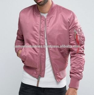 alibaba - Pink Bomber Jacket For Men Pink Satin Baseball Varsity Jacket ...