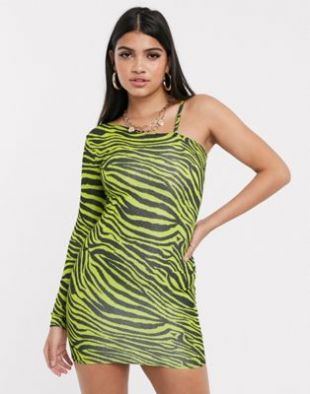 New Girl Order - New Girl Order - Robe courte moulante asymétrique ...