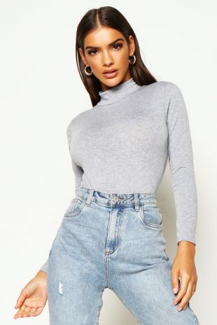 Boohoo - Body à manches longues et col roulé basique | Boohoo