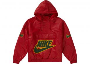 Supreme - Supreme Nike Leather Anorak Red