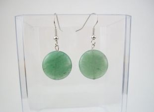 AnnieMillerJewelry - Boucles d’oreilles Quartz vert