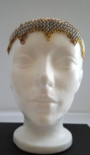 SilverScaleChainmail - Chainmail Circlet/Necklace or/argent