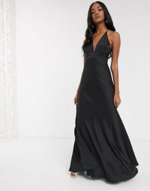 ASOS EDITION - ASOS EDITION - Robe longue style caraco avec empiècements en satin | ASOS