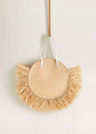 Mango - Large Round Raffia Bag
