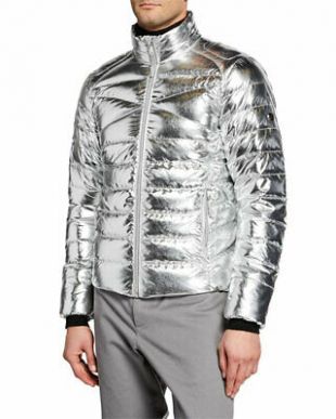 Ralph Lauren - Ralph Lauren Purple Label RLX Foil Metallic Silver Down ...