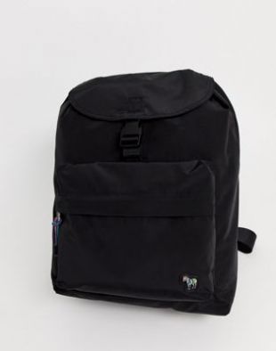 PS Paul Smith - PS Paul Smith zebra logo nylon backpack in black | ASOS