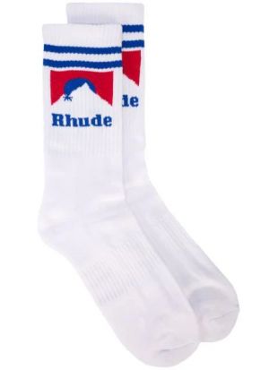 Rhude - Rhude Rhude Mountain Logo Sock (F9) WHT 3