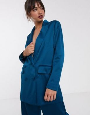 ASOS EDITION - ASOS EDITION double breasted blazer in satin | ASOS