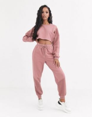 ASOS DESIGN - ASOS DESIGN tracksuit panelled sweat / jogger in borg | ASOS