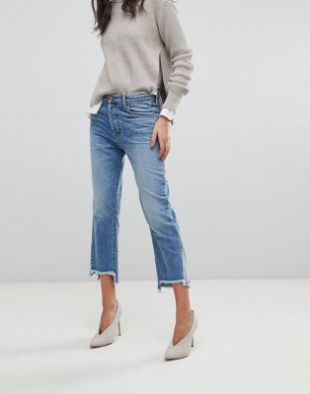 J Brand - J Brand - Wynne - Jean droit court avec ourlet brut | ASOS