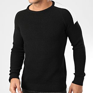John H - John H - Pull H-003 Noir - LaBoutiqueOfficielle.com