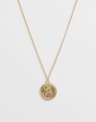 ASOS DESIGN - ASOS DESIGN - Collier avec pendentif pièce Saint ...