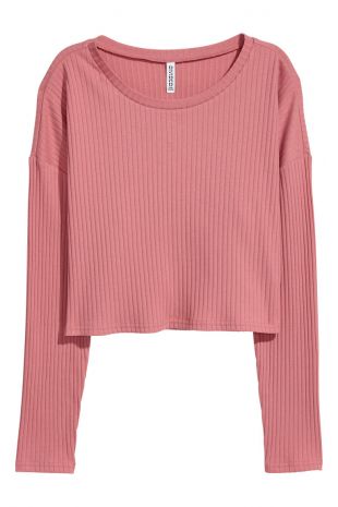 H&M - Pink Ribbed Top