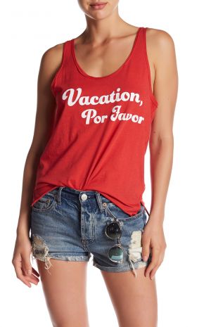 PST by Project Social T - Red Tank Top