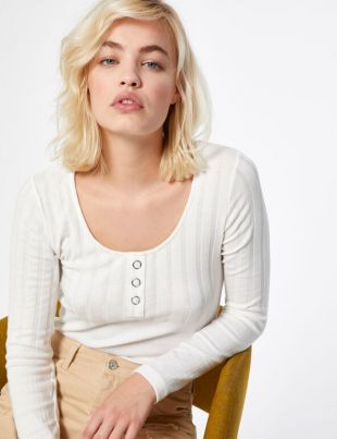 Jennyfer - Top basic maille côtelée • Jennyfer