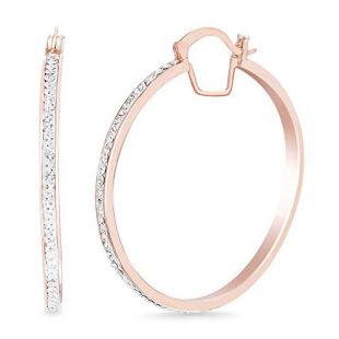Devin Rose - Embellished Hoop Earrings