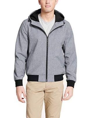 Dockers - Dockers Men's Big Chase Performance Soft Shell Hooded Bomber ...