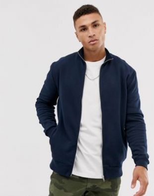 ASOS DESIGN - Navy Track Jacket