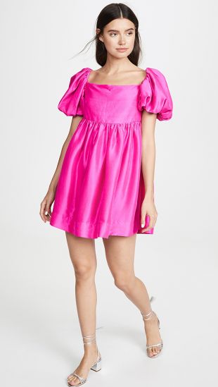 Azeeza - Puff Sleeve Mini Dress
