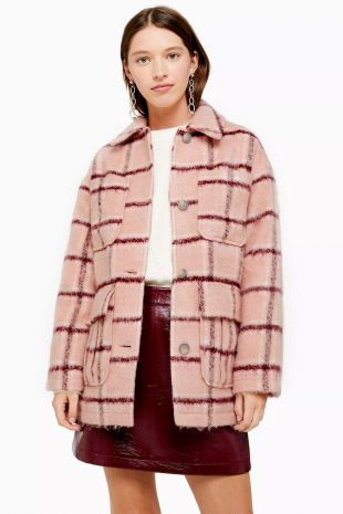 Topshop - Pink Check Jacket