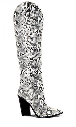 Steve Madden - Black & White Snake Boots