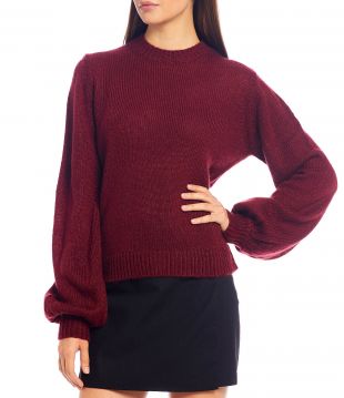 WAYF - Crew Neck Balloon Sleeve Sweater
