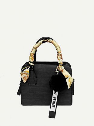 Shein - Petit sac à main noir avec anses