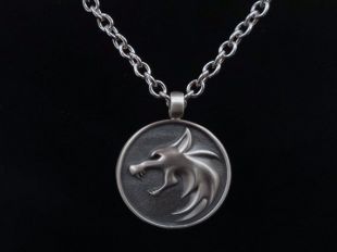 Gudbrand - 925 Sterling Silver Witcher Necklace Pendant With Chain