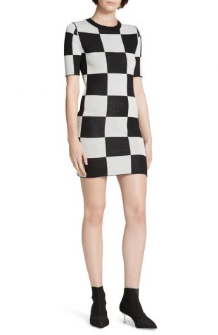 Staud - Checkerboard Knit Dress