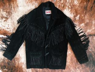 vintage Suede Fringe Jacket / South Western Cowboy Leather Jacket ...